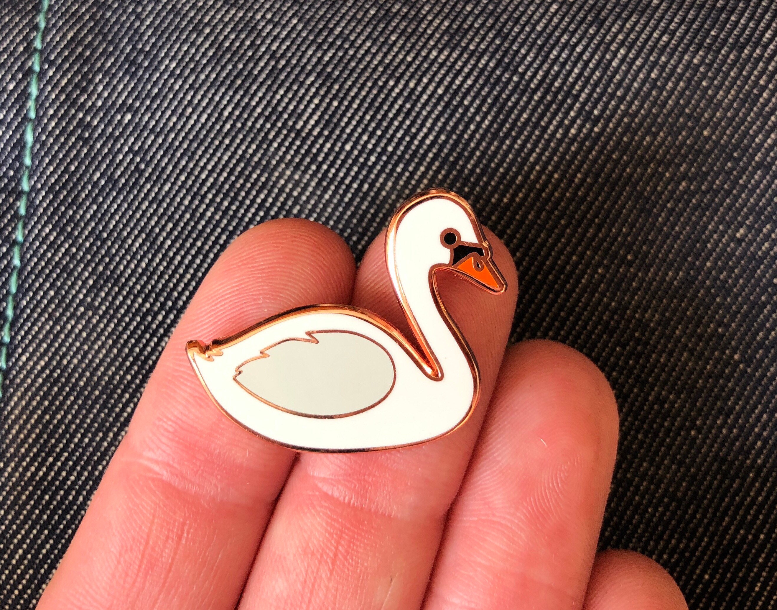 Swan Pin Badge Swan Pin Swan Lapel Pin Badge Swan Enamel | Etsy
