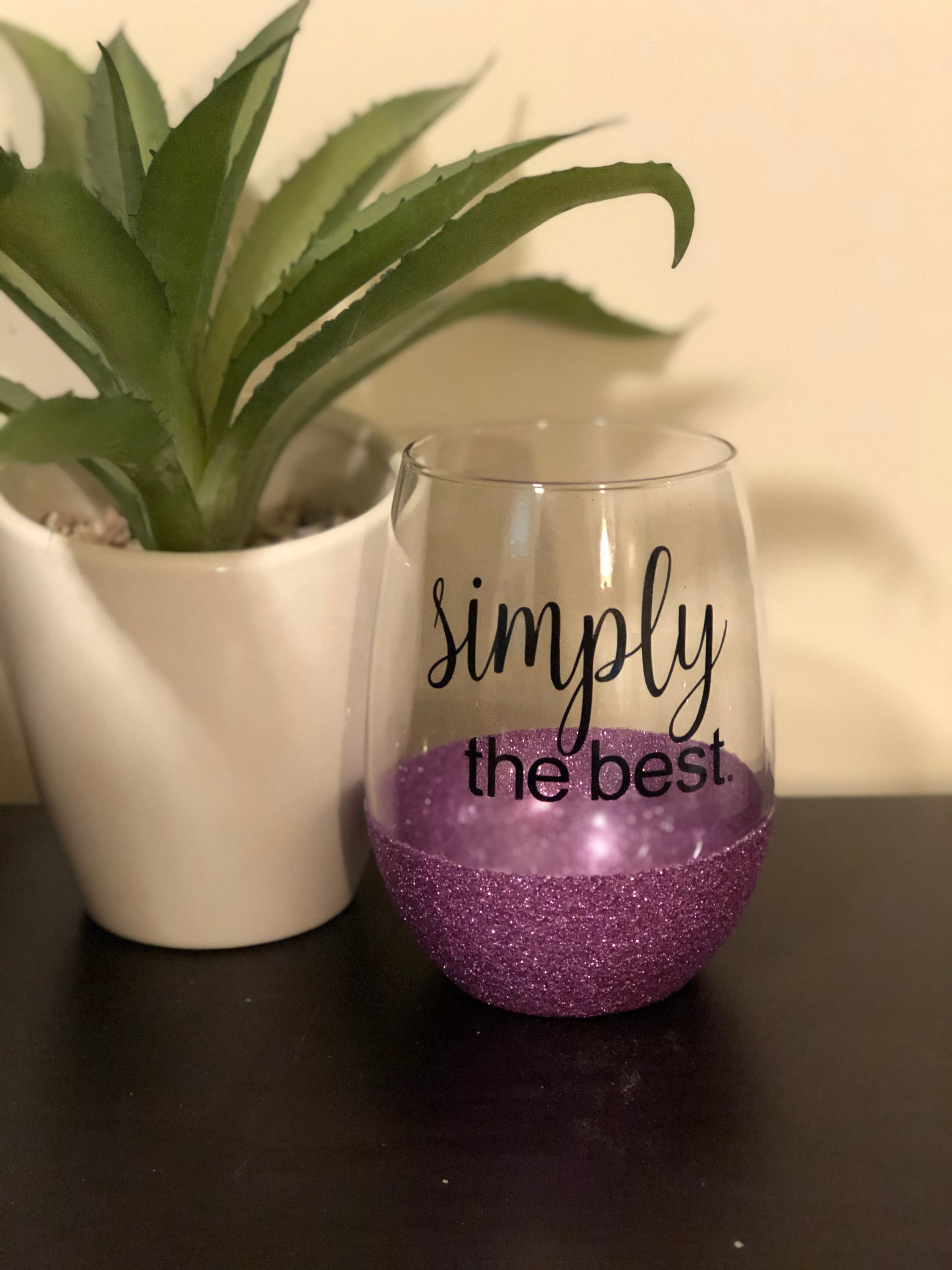 Funny Wine Glass Funny Wine Glasses Glitter Wine Glass | Etsy