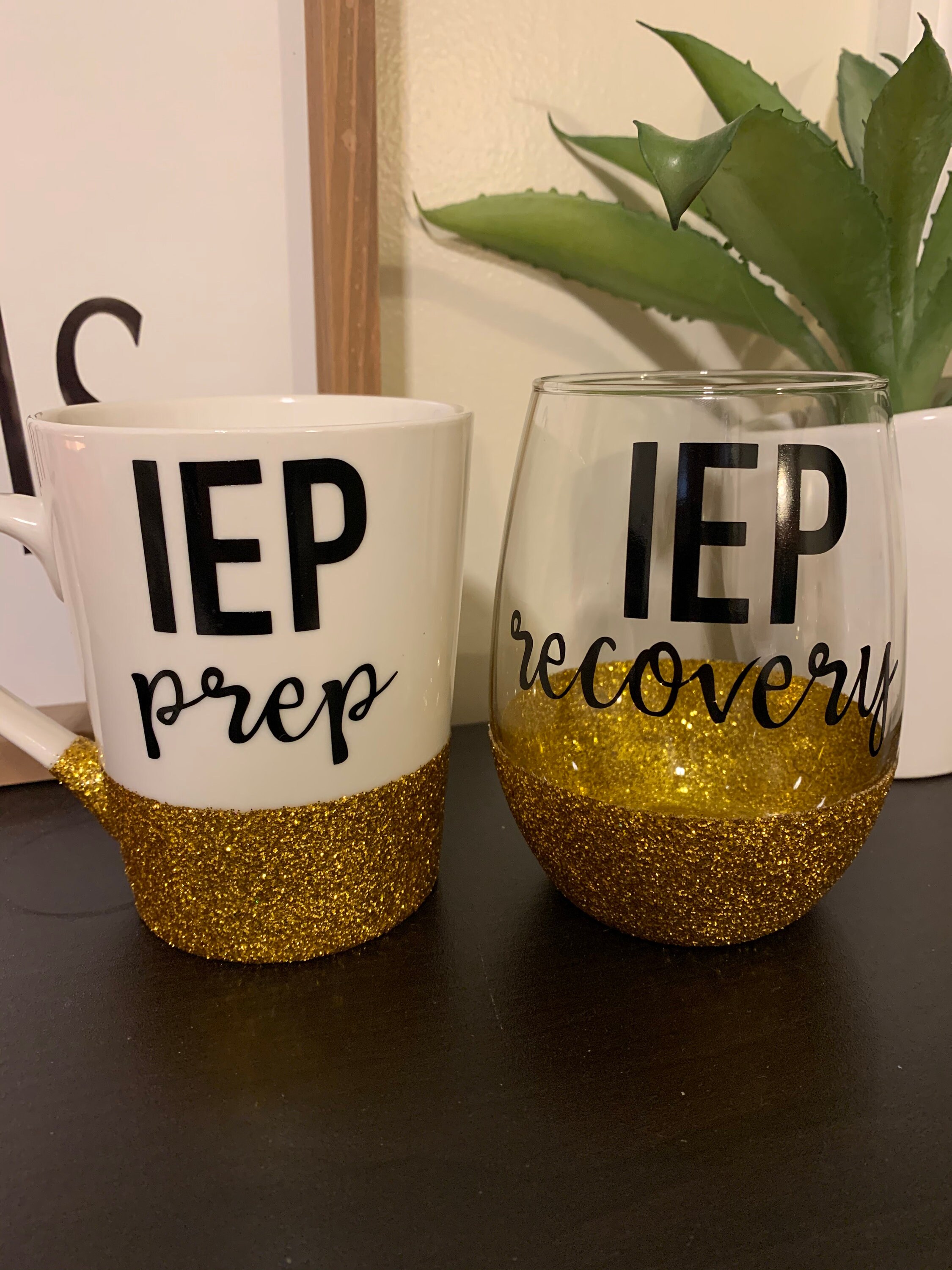 Funny Wine Glass Glitter Wine Glass IEP Recovery Glitter - Etsy
