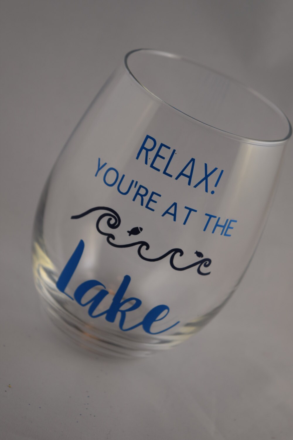 Lake Gift, Lake Wine Glass, Lake Wine Glasses, Lake, Stemless Wine ...