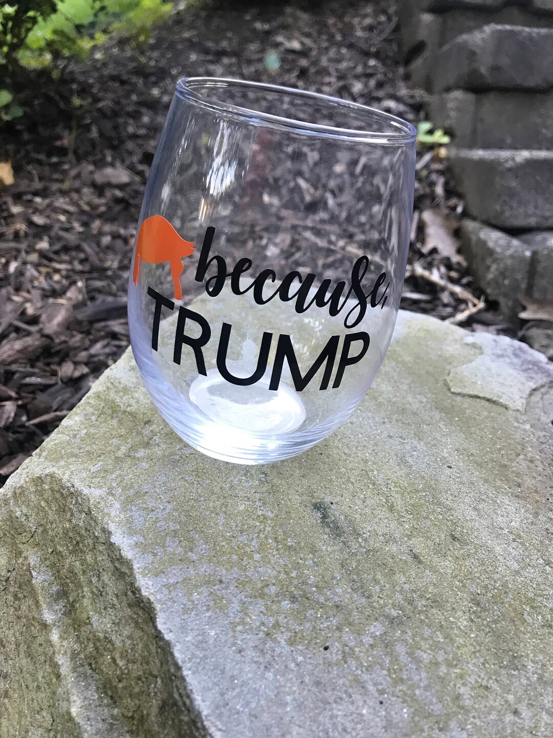 Donald Trump Wine Glass, Donald Trump Gift, Because Trump, Funny Wine ...