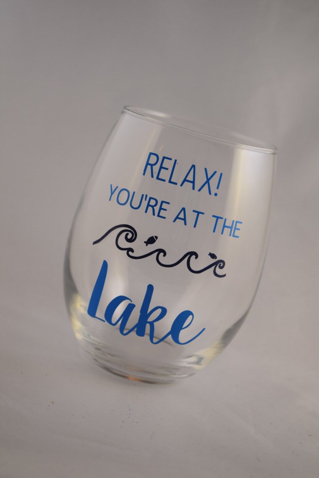 Lake Gift, Lake Wine Glass, Lake Wine Glasses, Lake, Stemless Wine ...