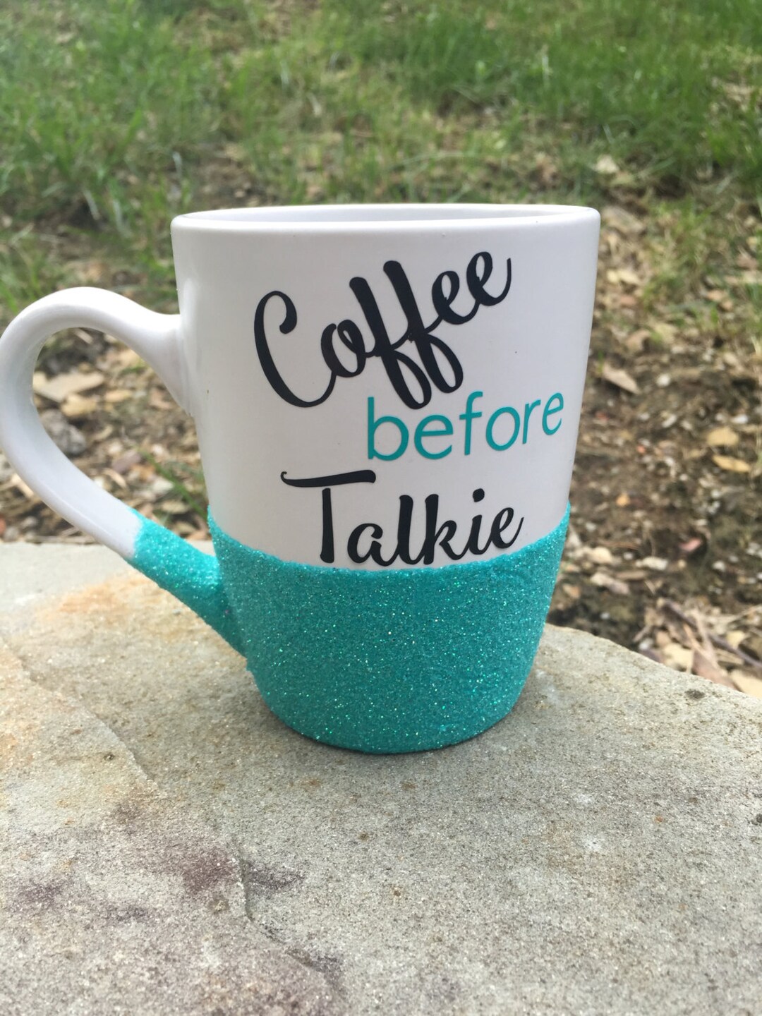 Glitter Dipped Coffee Mug, Coffee Before Talkie, Coffee Mug, Glitter ...