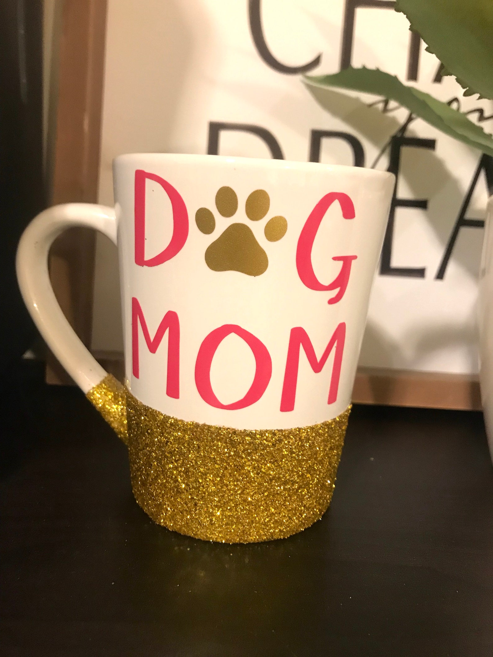 Dog Mom Dog Mom Gift Dog Mom Coffee Cup Glitter Coffee Cup - Etsy UK