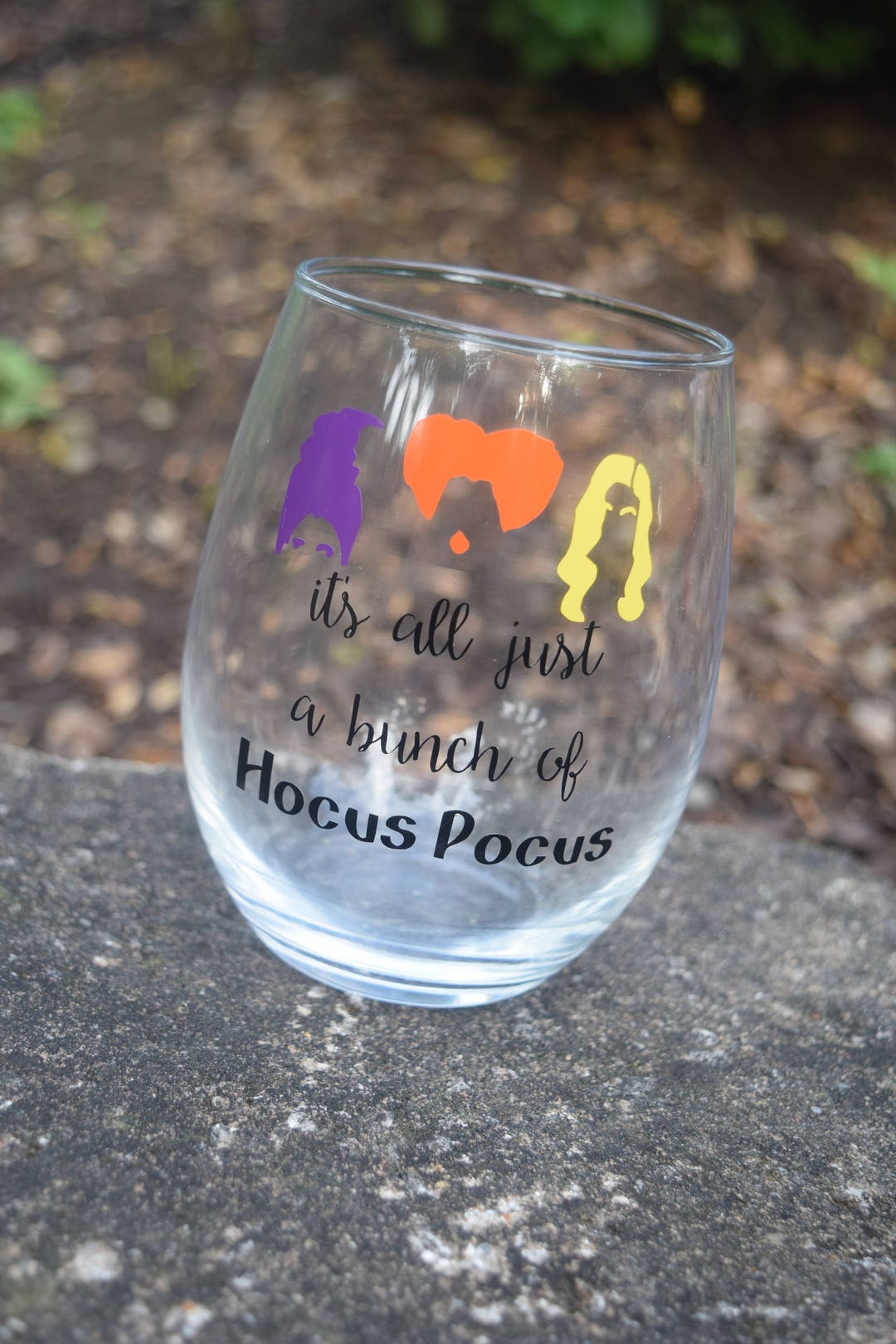 Hocus Pocus, Hocus Pocus Gift, Halloween Wine Glass, Hocus Pocus Wine ...