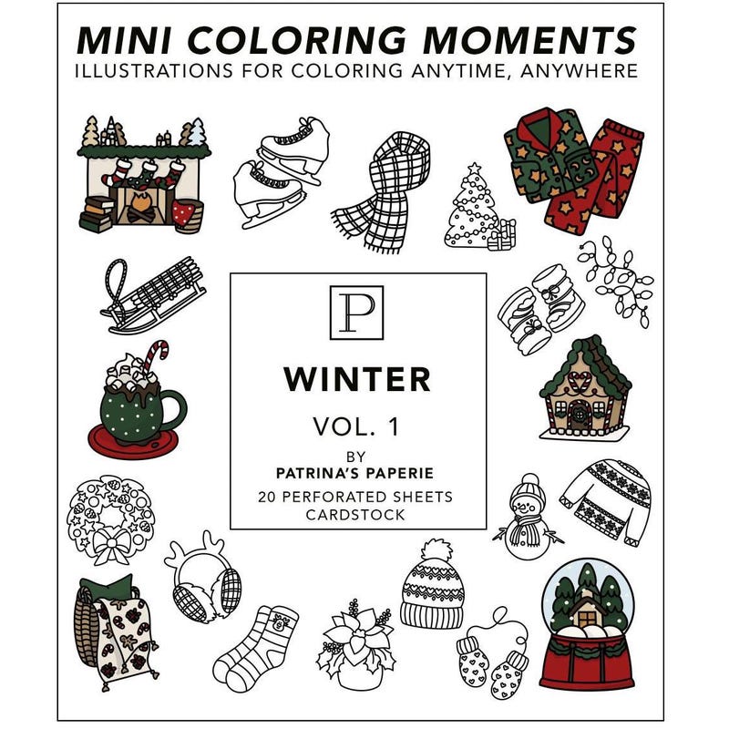 Mini Coloring Book - Etsy