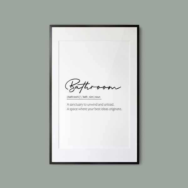 Bathroom Script Signs - Etsy