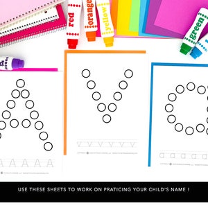 Dot Marker Printable, Do-a-dot Worksheet Set,abc Letter Tracing,number ...