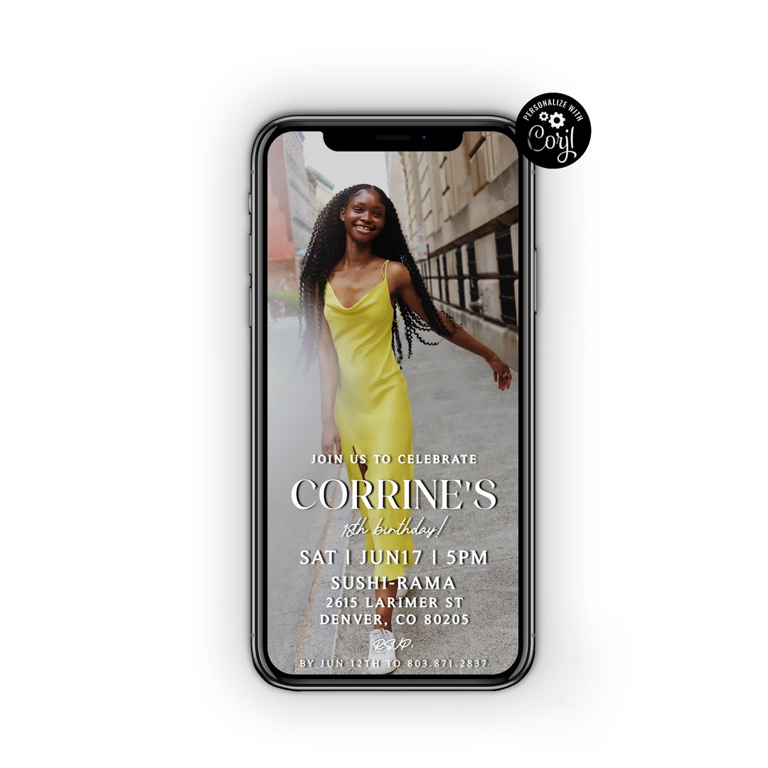 Photo Birthday Party Invitation,birthday Invitation Template,birthday ...