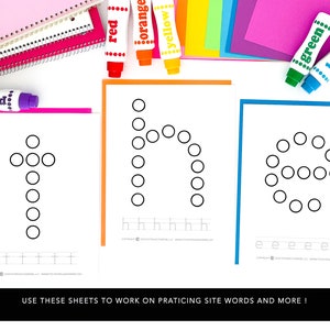 Dot Marker Printable, Do-a-dot Worksheet Set,abc Letter Tracing,number ...
