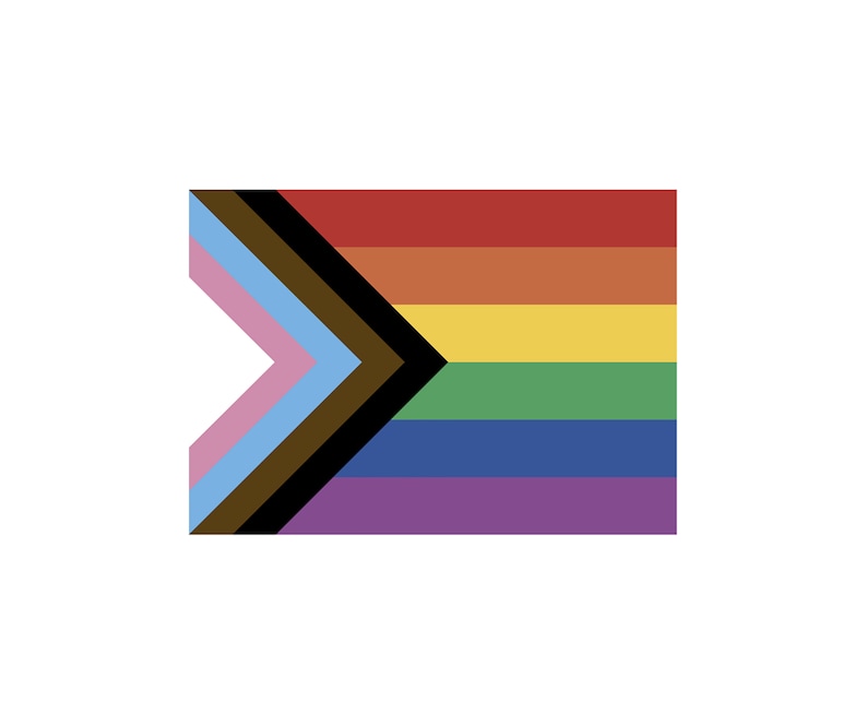 Progress Pride Flag in Heart Rainbow Magnet LGBTQAA Pride - Etsy