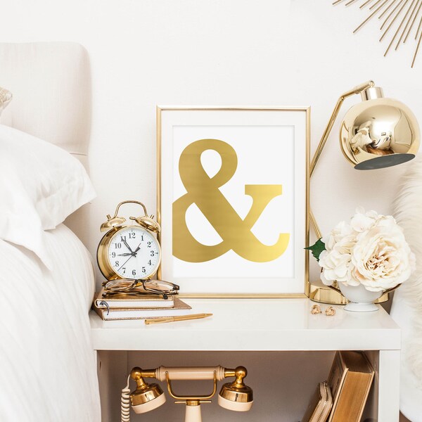 Gold Foil Ampersand - Etsy