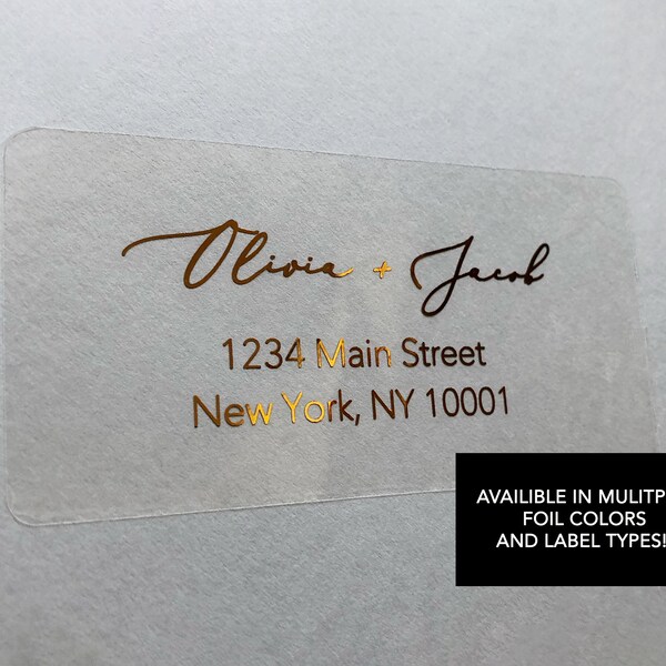Gold Recipient Address Labels - Etsy