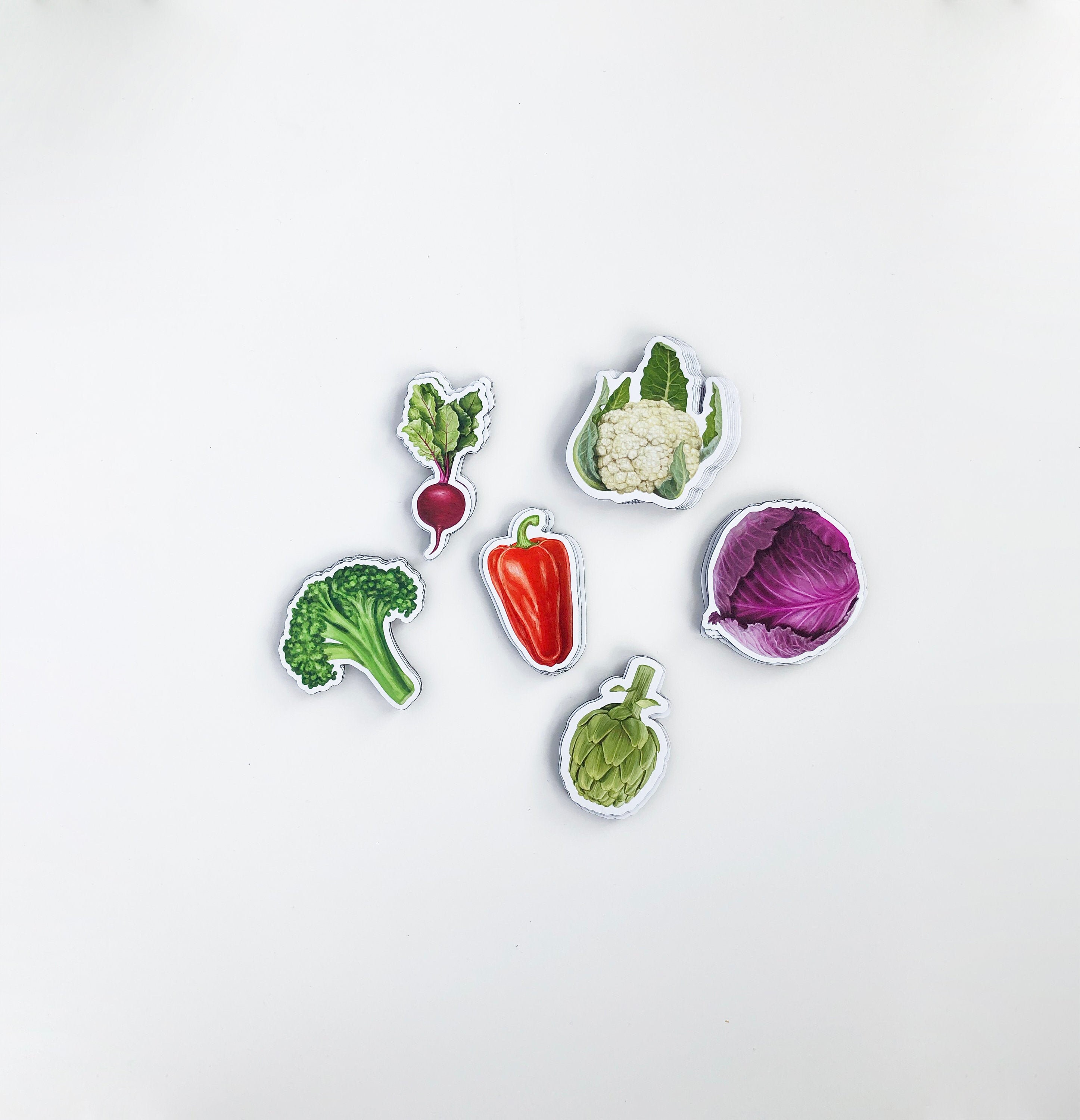 Vegetable Magnet Set Veggie Magnets Veggie Lover | Etsy
