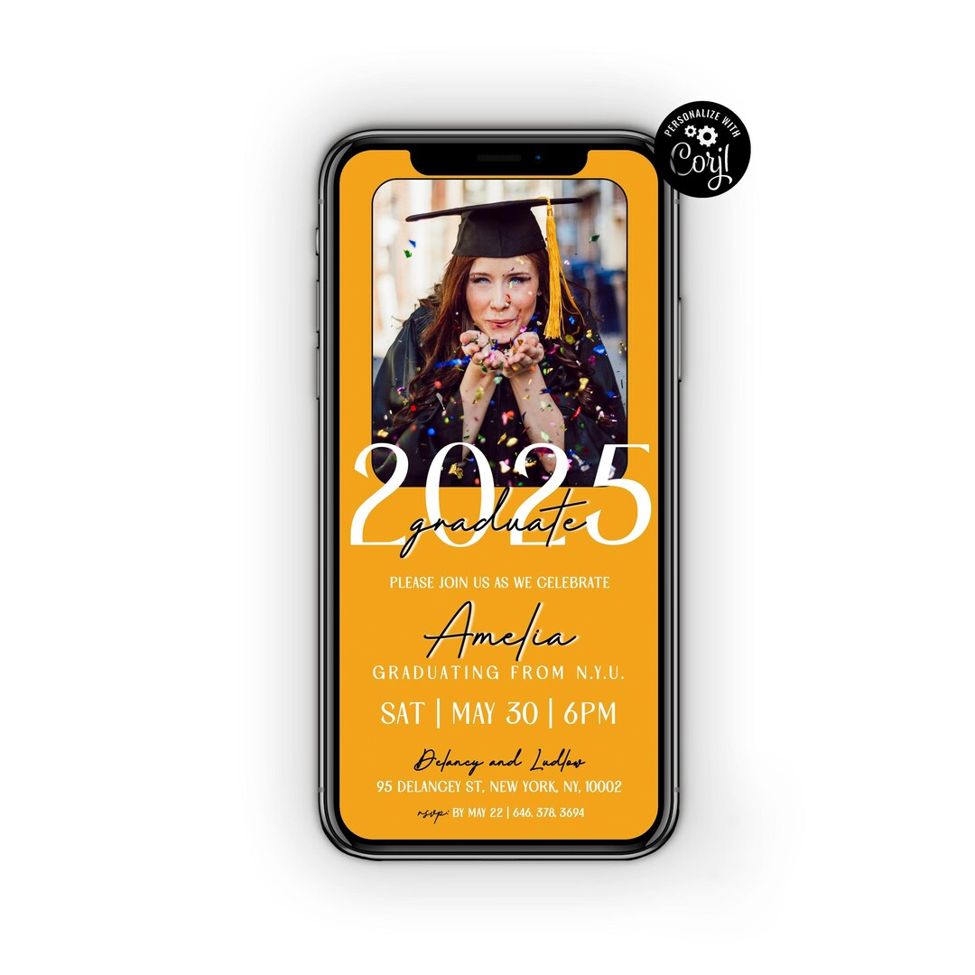 2025 Graduation Invitation Template, Editable Graduation Party ...