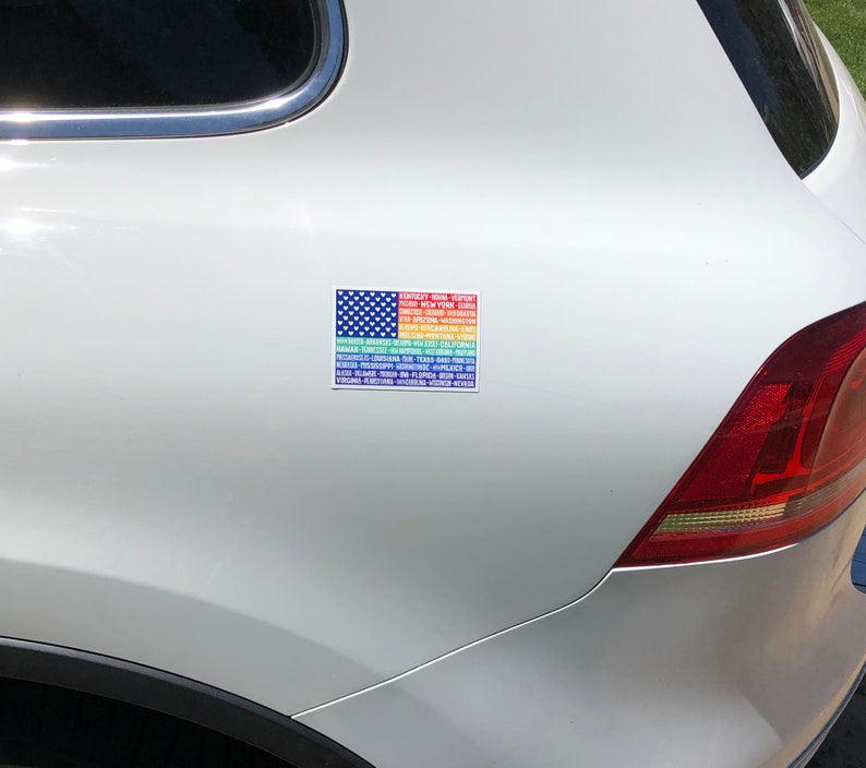 Pride Flag American Flag Rainbow Magnet LGBTQ Pride Magnet - Etsy