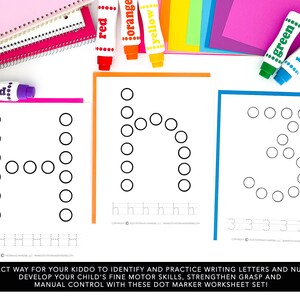 Dot Marker Printable, Do-a-dot Worksheet Set,abc Letter Tracing,number ...