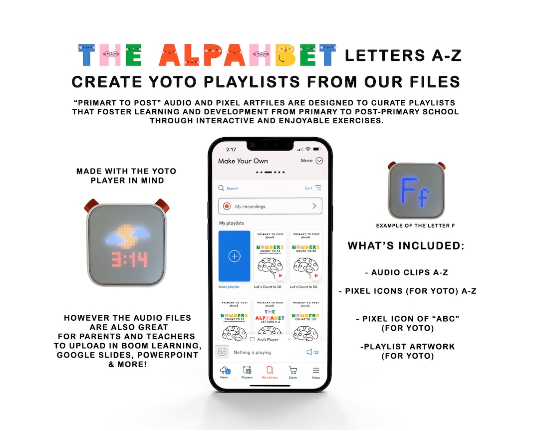 Yoto Player Playlist Files, Yoto Pixel Icons, Yoto Player Cards, Yoto ...