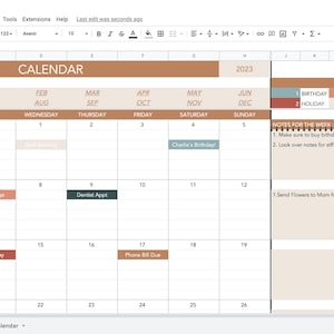 2023-2024 Google Sheets Planner, Google Sheet Calendar, Google Sheets ...