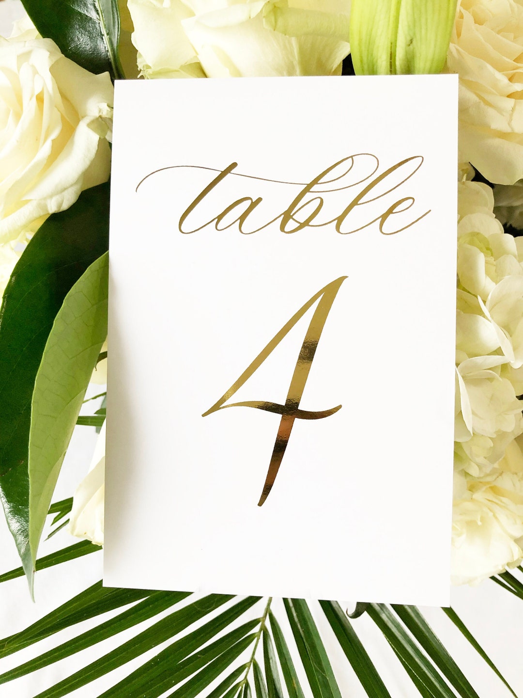 Gold Foil Table Numbers, Wedding Table Numbers, Seating Table Numbers ...