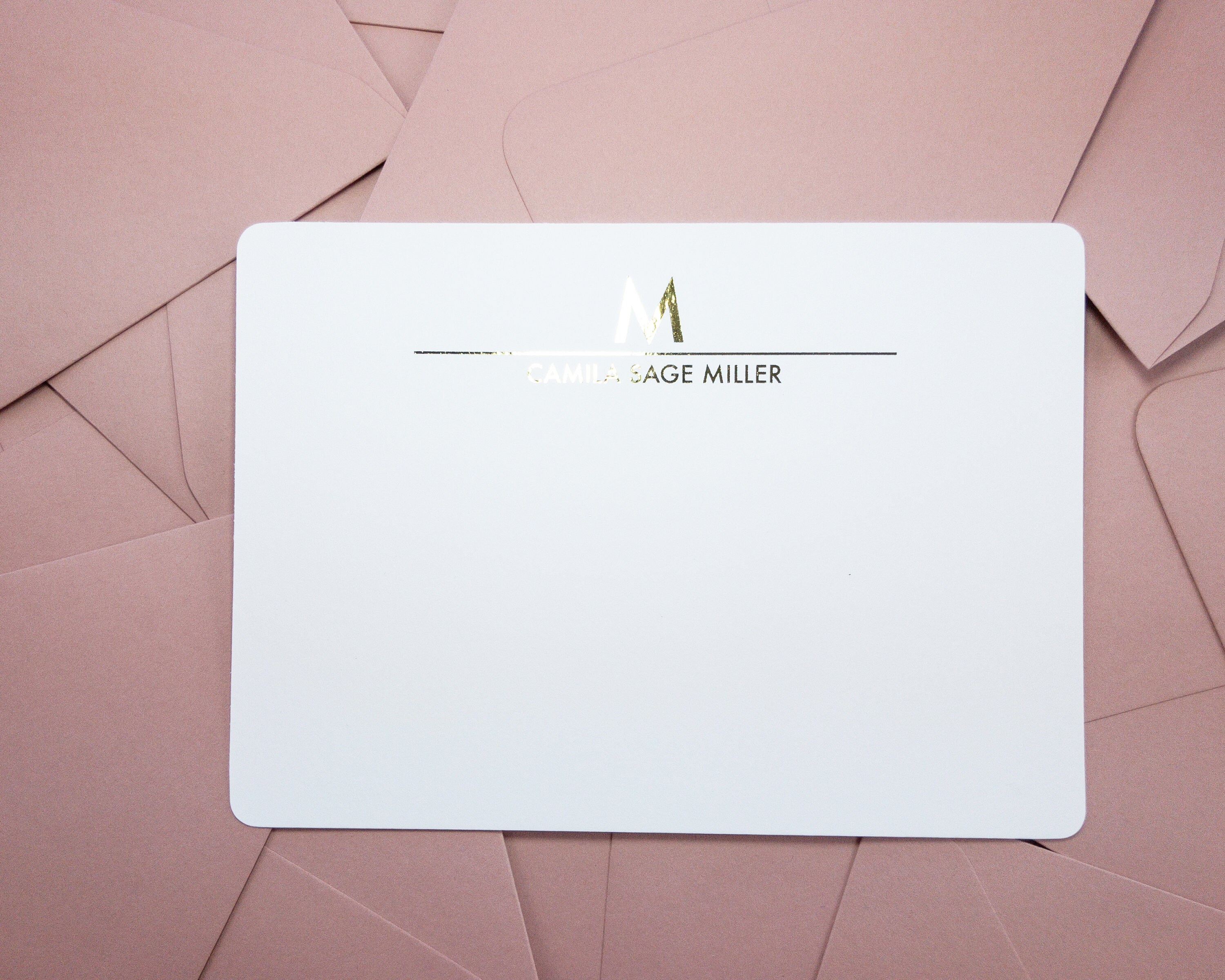 Personalized Stationery Gold Foil Note Cards Personalized | Etsy