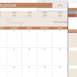 2023-2024 Google Sheets Planner, Google Sheet Calendar, Google Sheets ...
