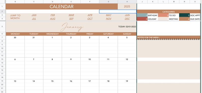 2023-2024 Google Sheets Planner Google Sheet Calendar Google - Etsy