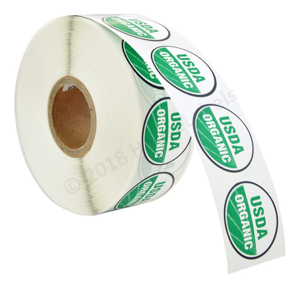 USDA ORGANIC Labels / Stickers One Inch Round Circle Dots - Etsy
