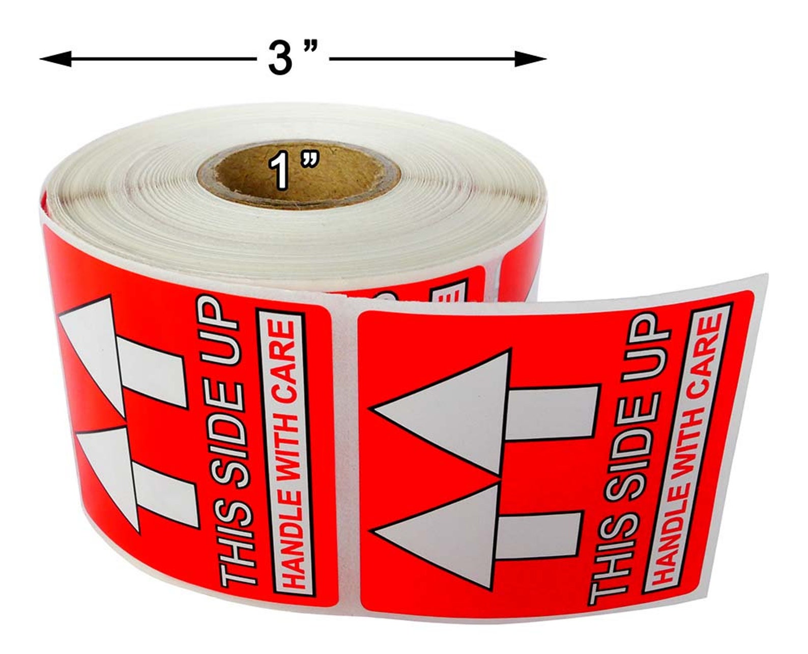 THIS SIDE UP / Handle With Care Pre-printed Labels / Stickers (2" X 2 ...