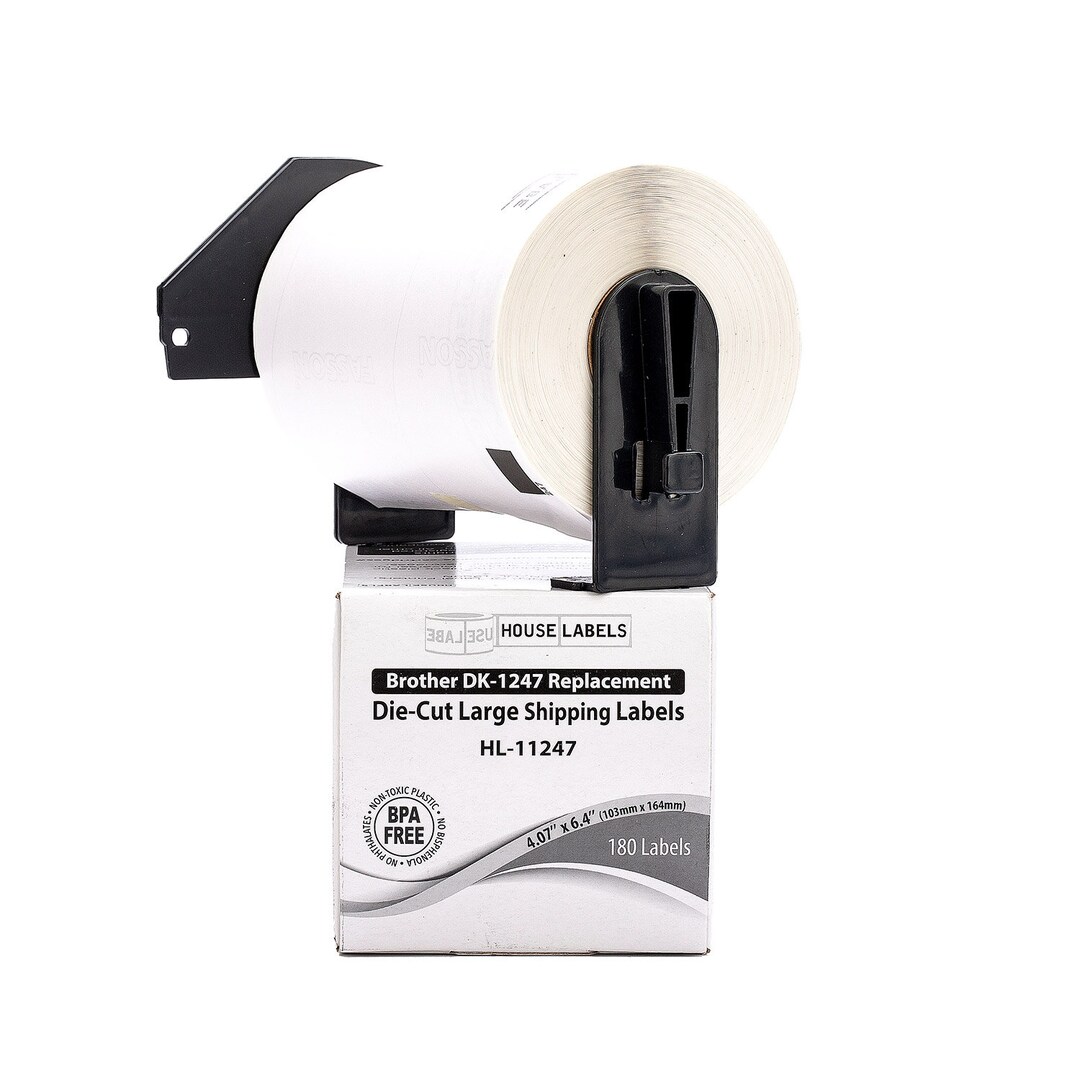 3 Rolls and 1 Reusable Cartridge; 180 Labels 4.07"x 6.4" Large Shipping ...