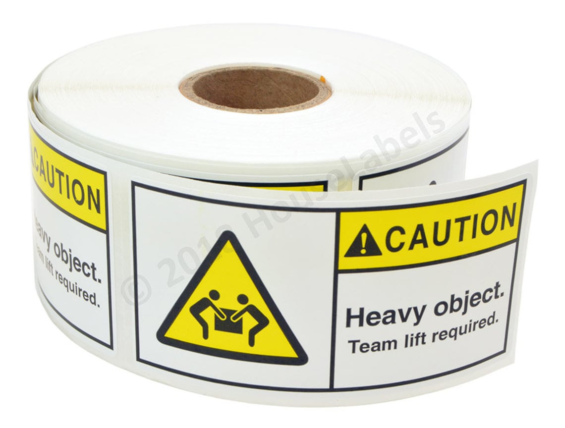 CAUTION HEAVY OBJECT Team Lift Required Stickers / Labels 3 - Etsy UK