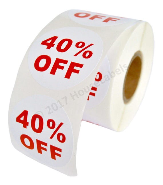 40% OFF DISCOUNT LABELS / Stickers 500 Labels/roll | Etsy