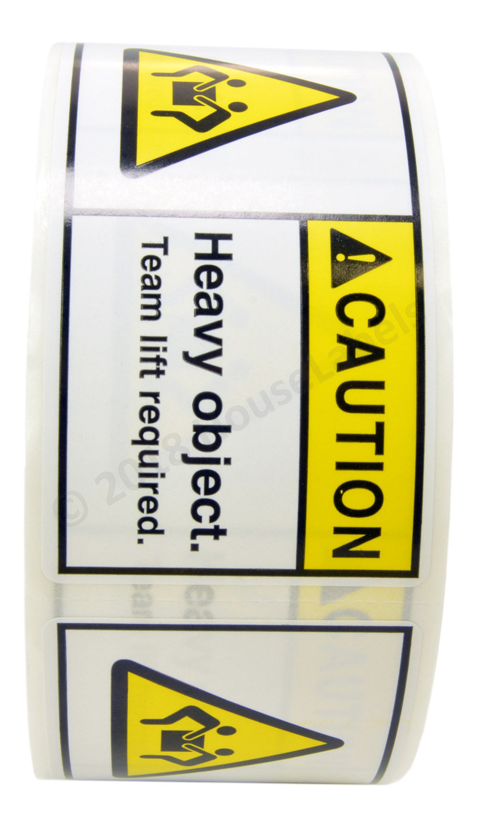 CAUTION HEAVY OBJECT Team Lift Required Labels / Stickers (3”x1.5 ...