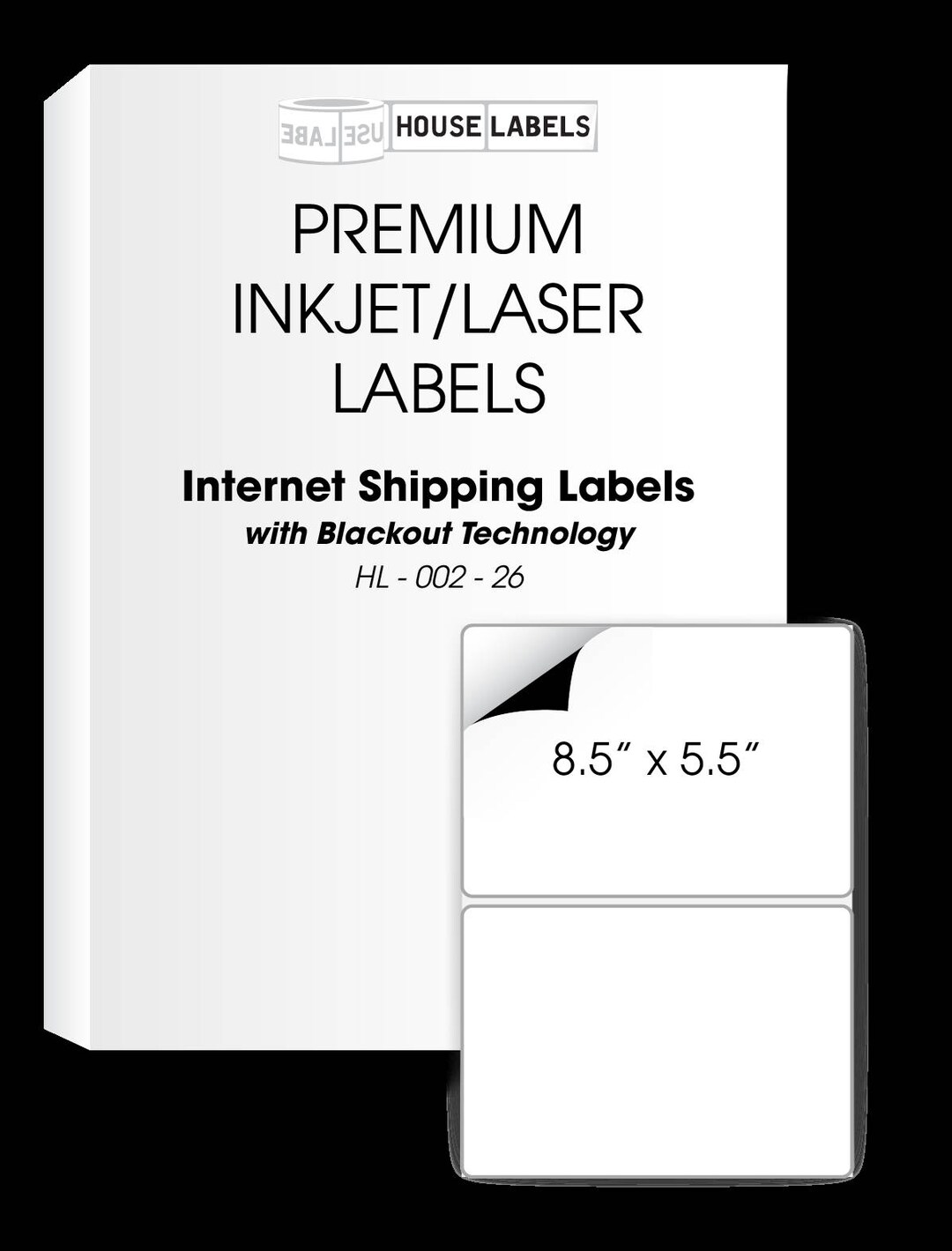 25 Sheets (50) Labels - Same Size as 8126, 5126 BLOCKOUT / BLACKOUT ...