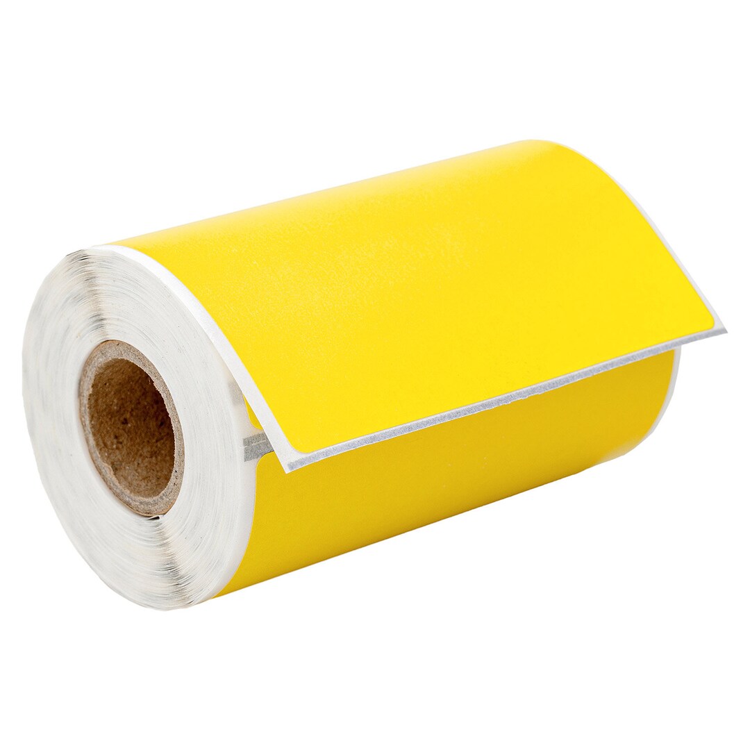 20 Rolls, 4"x3" YELLOW Zebra Compatible Labels on a 3/4" CORE, Mobile ...