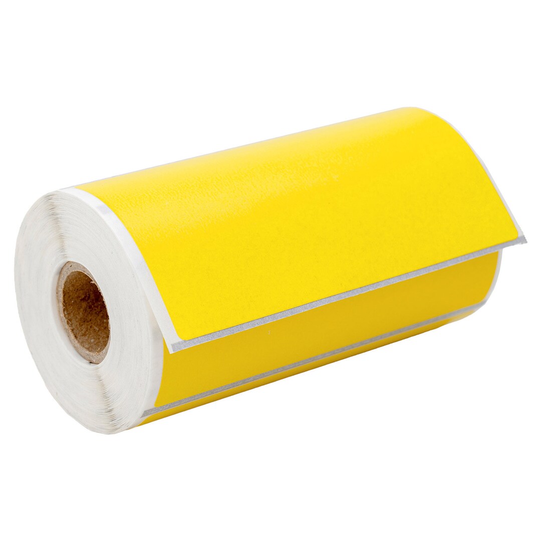 20 Rolls, 4"x2" YELLOW Zebra Compatible Labels on a 3/4" CORE, Mobile ...