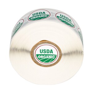 USDA ORGANIC Labels / Stickers - (3) Rolls of 1000 (3000 Labels) - 1 ...