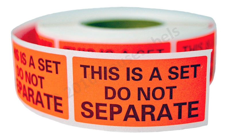 This is a SET / Do Not SEPARATE Pre-printed Labels/stickers 1 X 2 1 X 2 ...