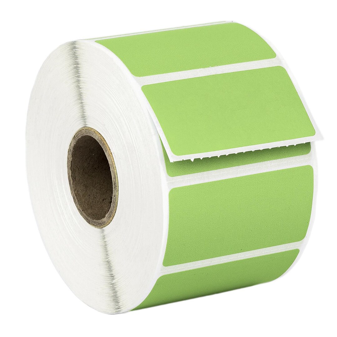 ZEBRA / Eltron Compatible 2x1 COLOR Direct Thermal GREEN Labels (2" X 1 ...