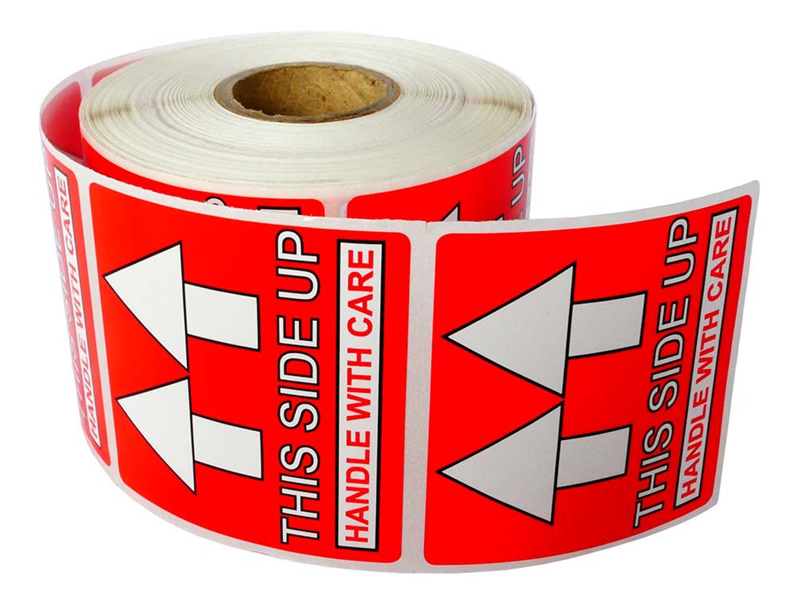 THIS SIDE UP / Handle With Care Pre-printed Labels / Stickers (2" X 2 ...