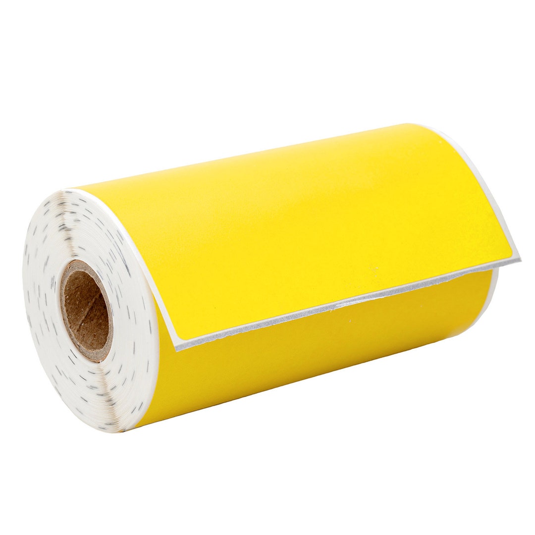 1 Roll, 4"x6" YELLOW Zebra Compatible Labels on a 3/4" CORE, Mobile ...