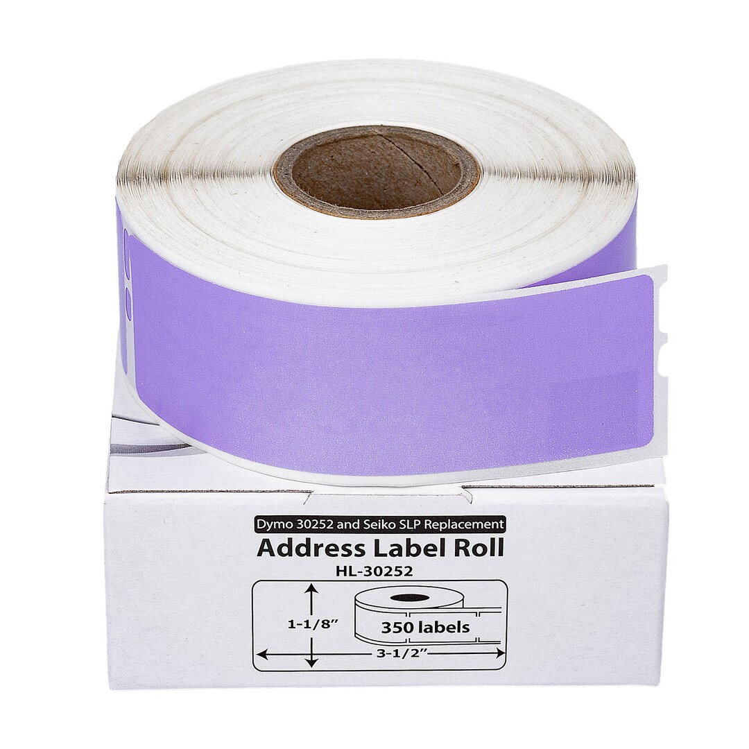 DYMO Compatible Lw 30252 LAVENDER Address Labels (1-1/8" X 3-1/2") - (6 ...