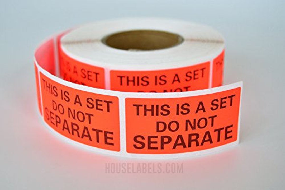 This is a SET / Do Not SEPARATE Pre-printed Labels/stickers 1 X 2 1 X 2 ...