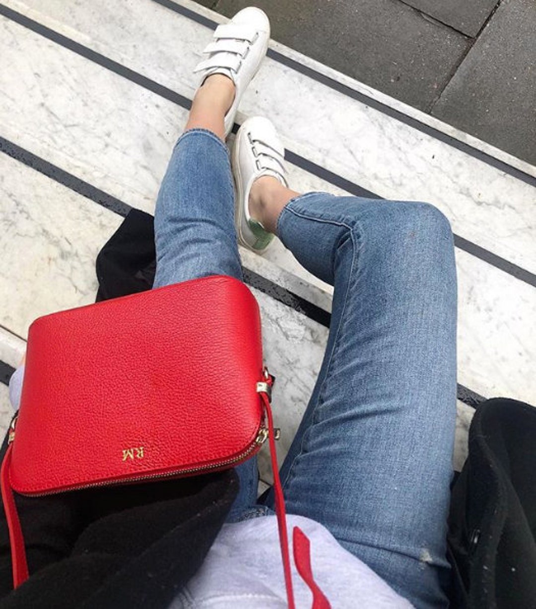 Red Leather Cross Body Bag More Colours Available - Etsy UK