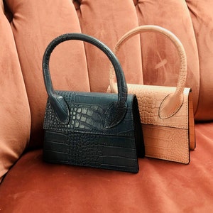 Mini Croc Bag With Monogram - Etsy UK