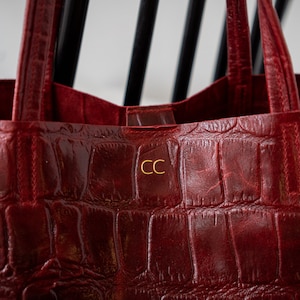 Personalised Croc Leather Shopper - Etsy UK