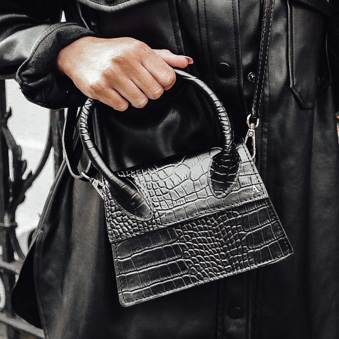 Mini Croc Bag With Monogram - Etsy UK