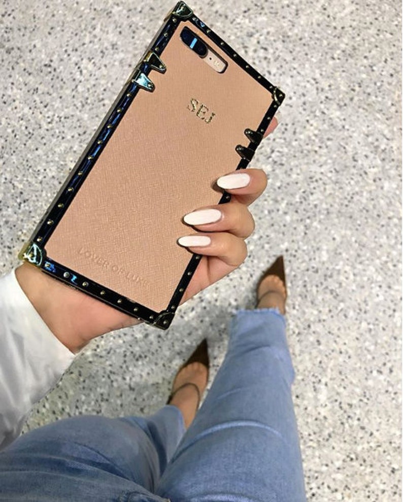 Personalized Trunk iPhone Case: Saffiano Leather Monogram - Etsy