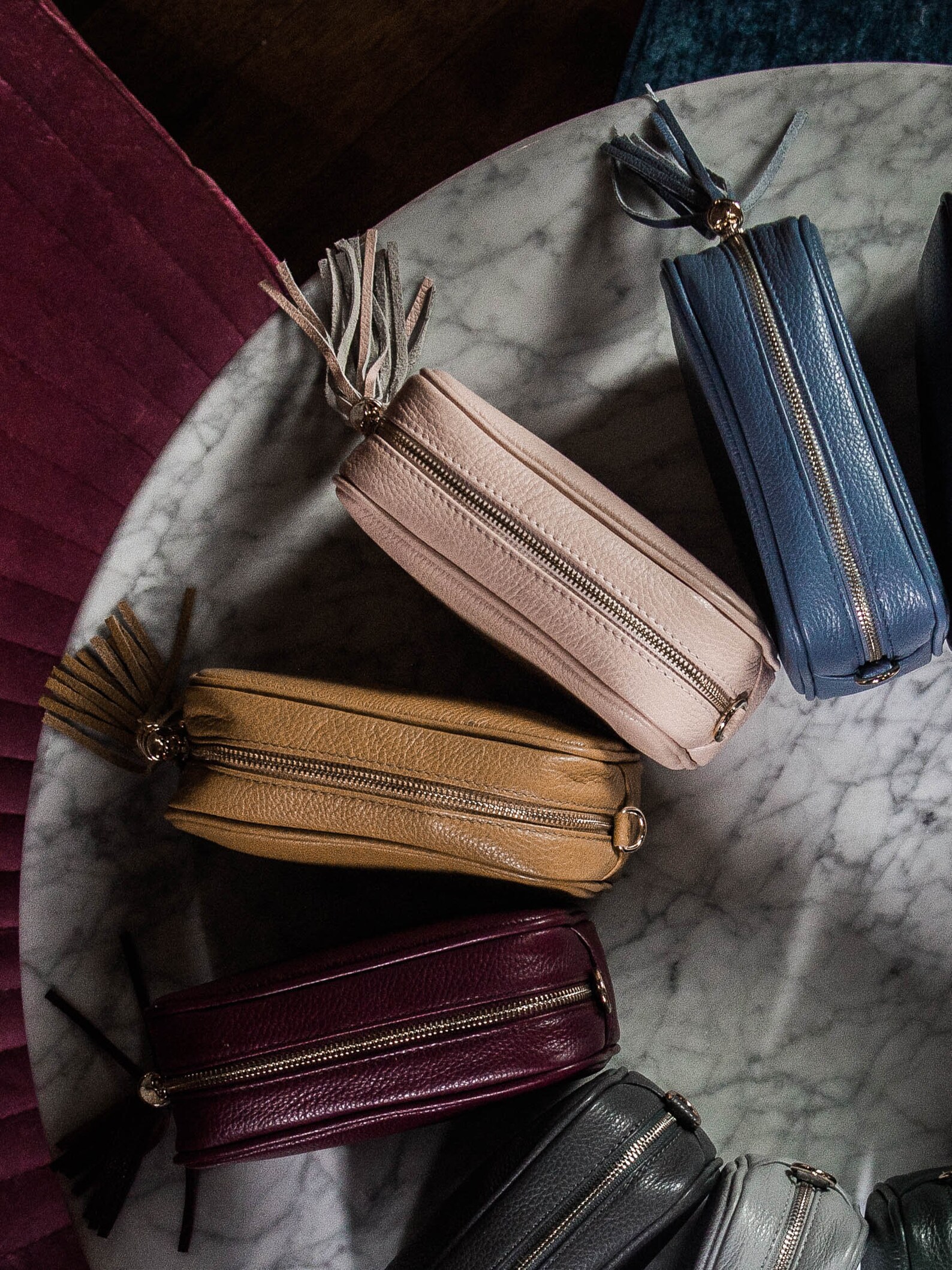 Leather Cross Body Over 20 Color Choices | Etsy