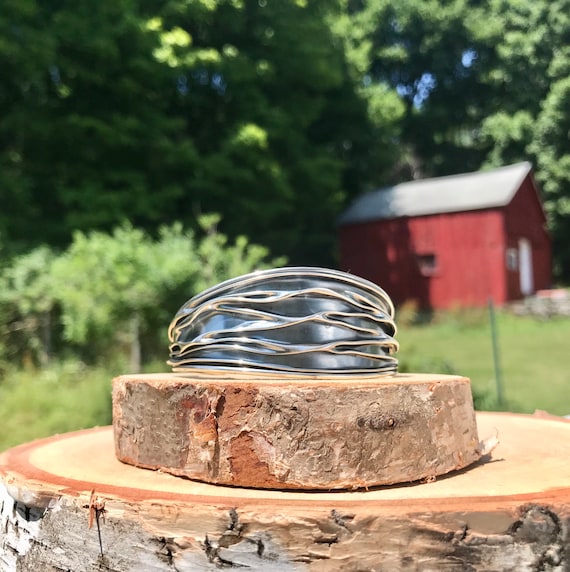 Sterling Silver Fold Formed Cuff Bracelet - 925 Wrink… - Gem